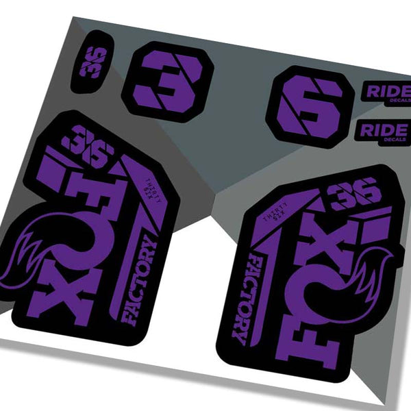 Fox 36 Factory Fork Decals 2021 | Purple | Ride Decals, Licensed by Fox
