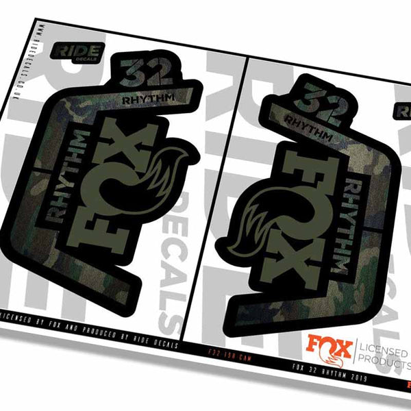 Fox 32 Rhythm Fork Decals Camo - Ride Decals /Licensed by Fox