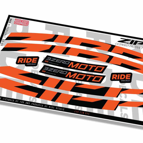 Zipp 3Zero Moto Rim Decals | 29" | Licensed by Zipp | MY23 - Ride Decals