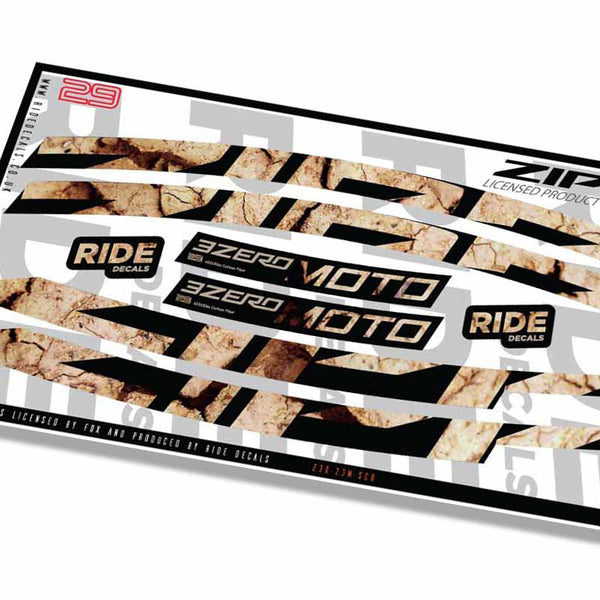 Zipp 3Zero Moto 29 Rim Decals Scorched Earth - Ride Decals /Licensed by ...