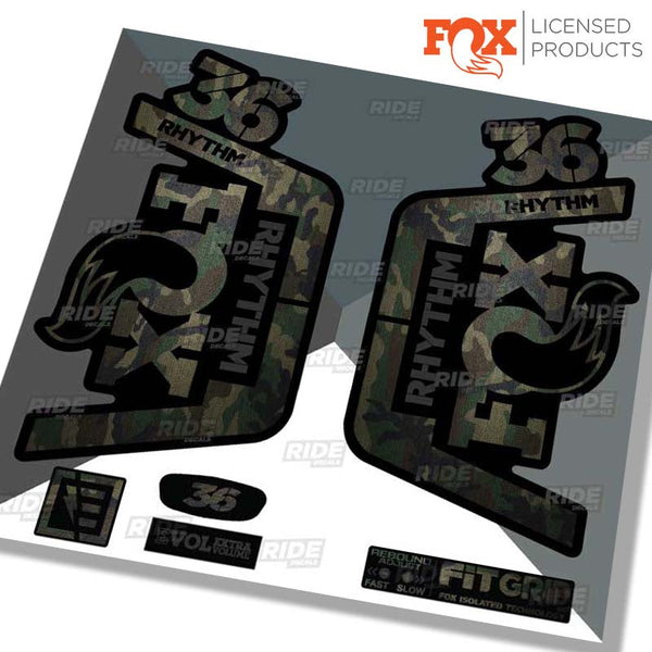 Fox 36 Rhythm Fork Stickers/Decals | Camo| - Ride Decals