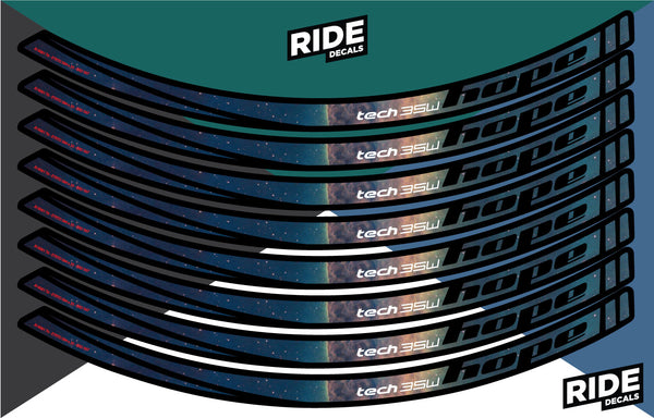 Hope Tech 35W 27.5 Rim Decal | Nebula | - Ride Decals