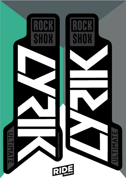 RockShox Lyrik Ultimate 2019/2020 Decals and Replica Stickers - Ride Decals