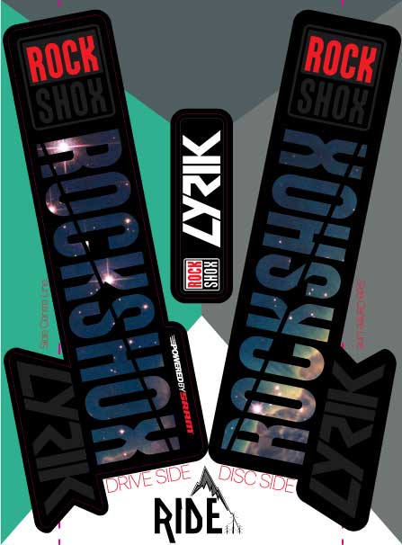 RockShox Lyrik Fork Stickers/Decals | Nebula | - Ride Decals