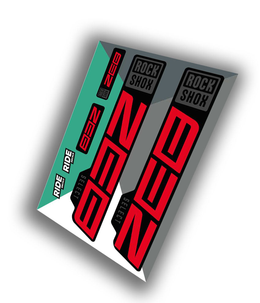 RockShox Zeb Select Decal Kit | Red | 2021 - Ride Decals